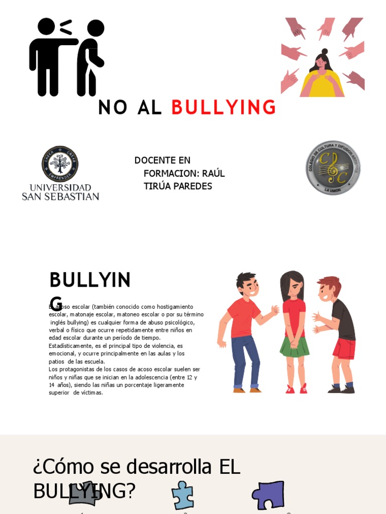 No Al Bullying Presentacion Rtirua | PDF | Sicología | Agresión