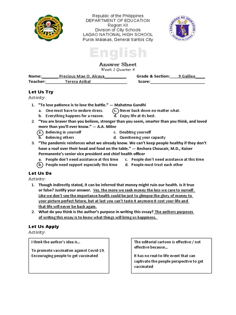 English Module 1-4 | PDF