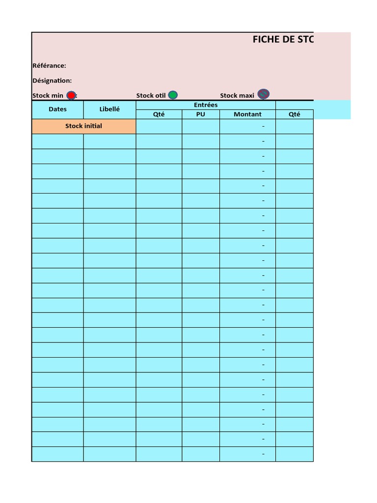 Fiche de Stock CUMP-2 | PDF