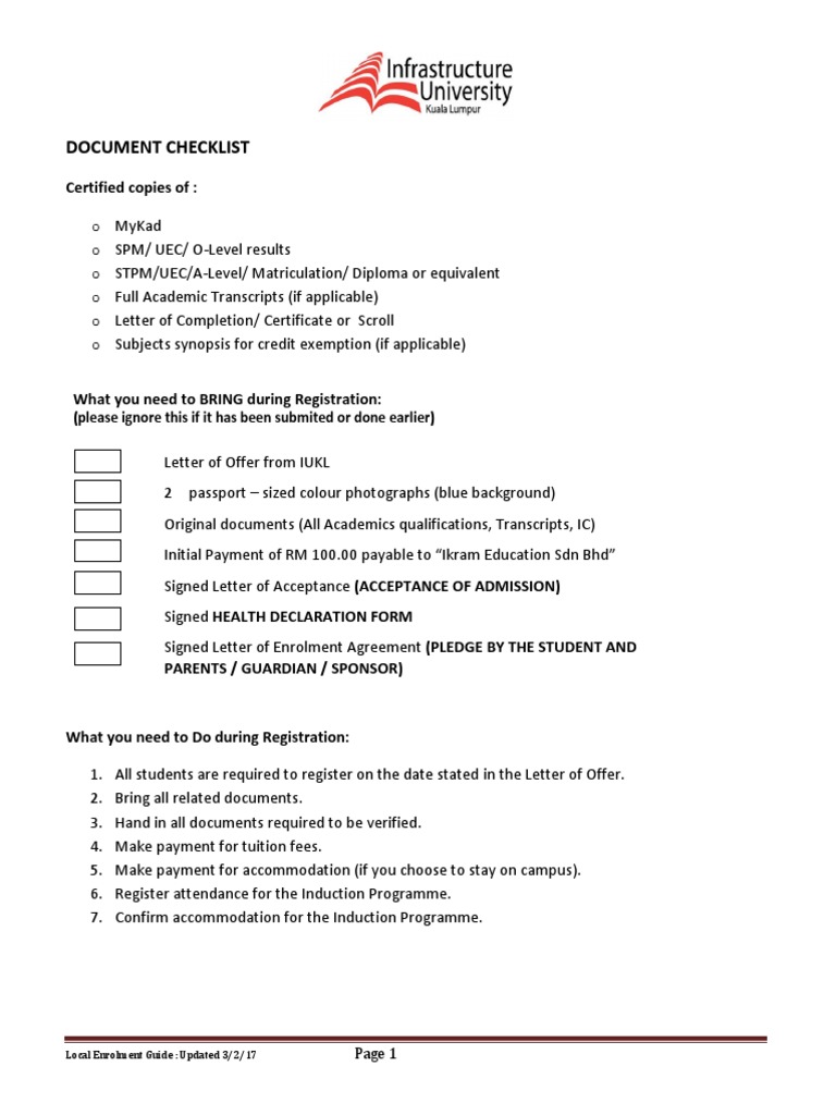 IUKL Malaysian Undergraduate Enrolment Guide | PDF | Thesis | Academic ...