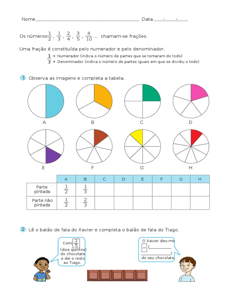 Frações: Conceitos e operações básicas | PDF | Science | Codificações