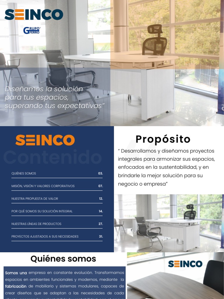 Presentacion Corp Seinco PDF Clientes | PDF | Business | Diseño