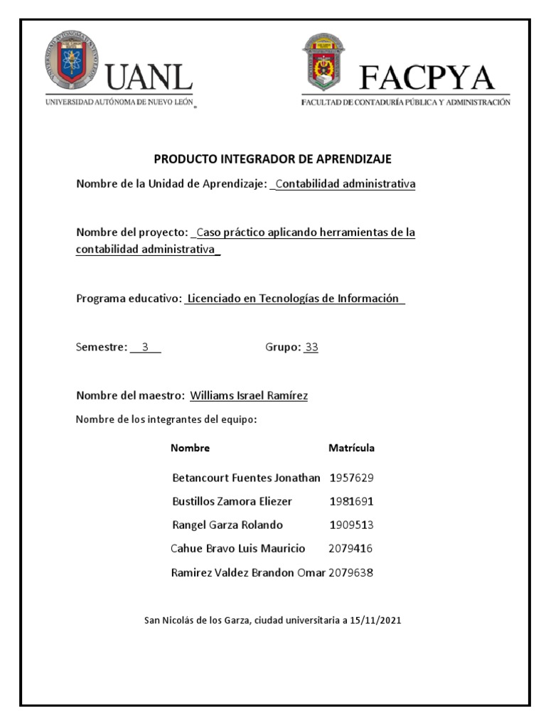 PIA Contabilidad Equipo4 | PDF | Presupuesto | Business