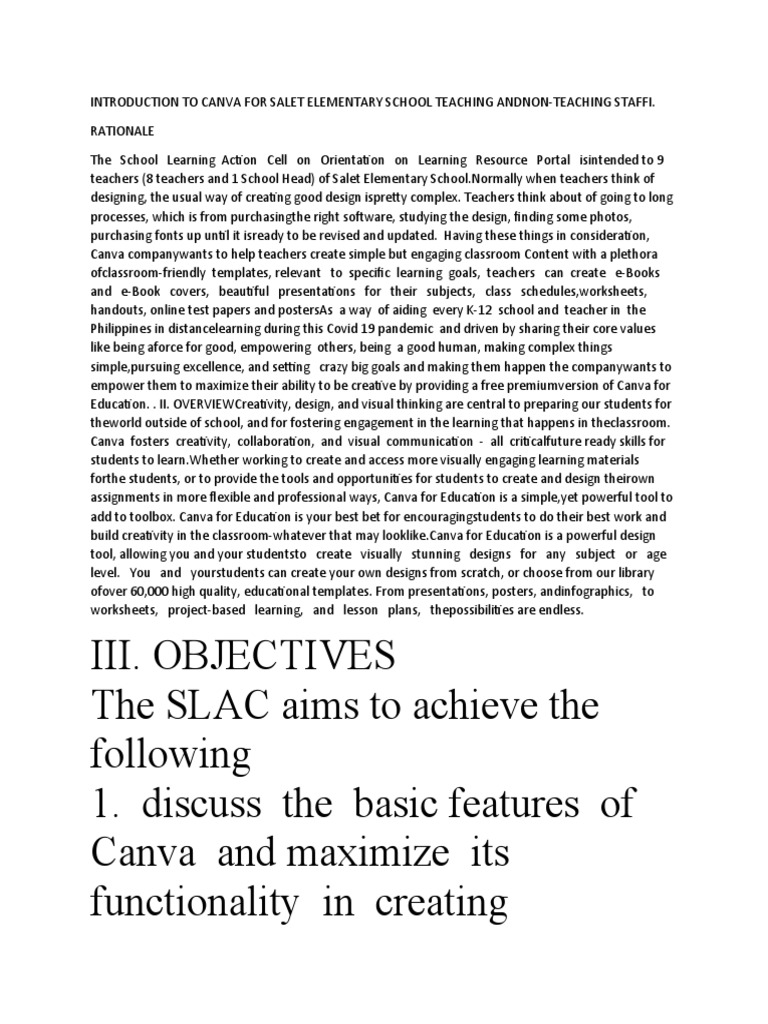 CANVA LAC Session | PDF | Teachers | Learning