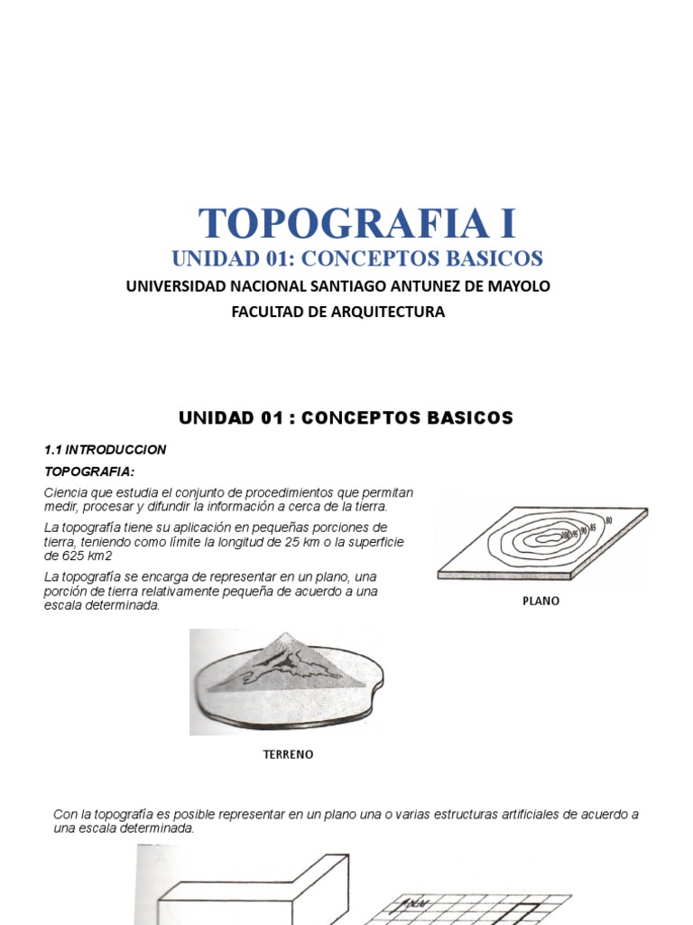 Unidad 01-Conceptos Basicos | PDF | Topografía | Geodesia