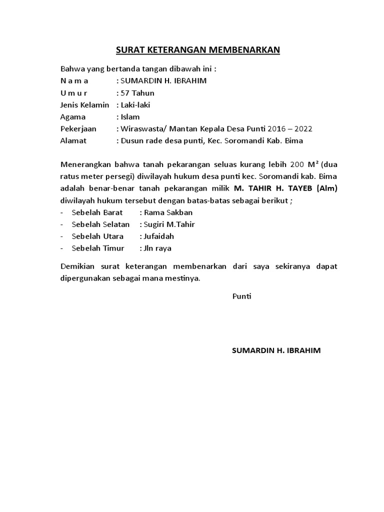 Surat Keterangan Saksi | PDF