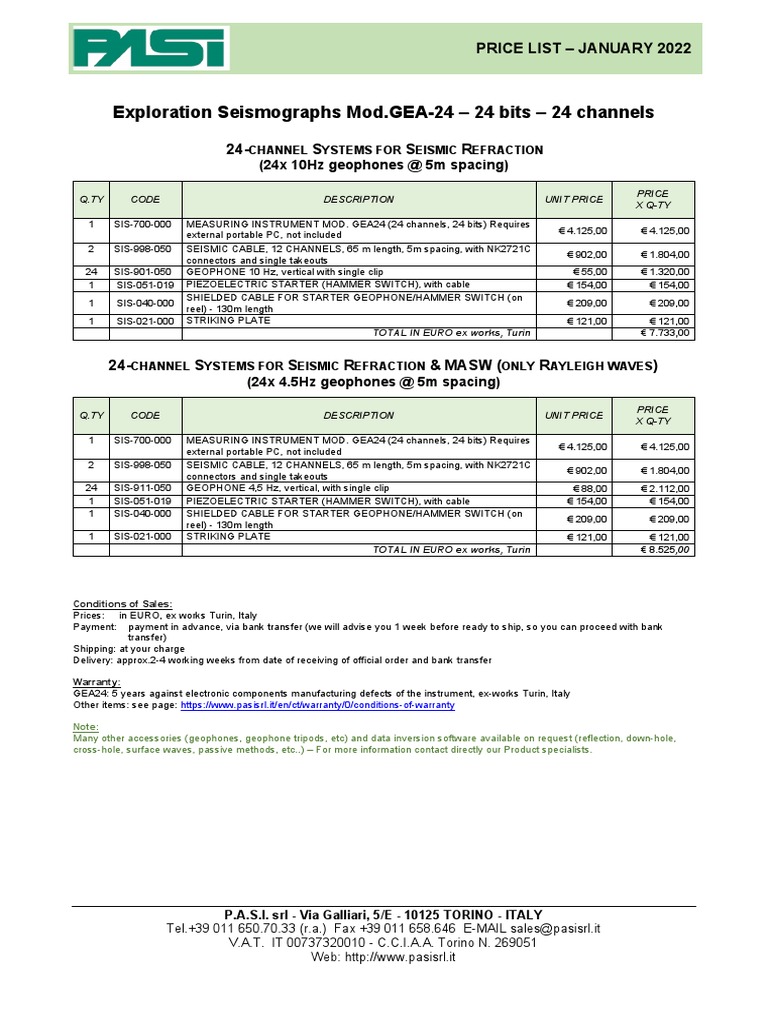 Gea-24 Price List January 2022 | PDF | Computing | Manufactured Goods