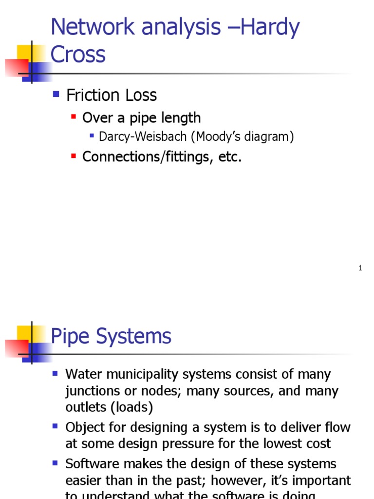 Network Analysis Hardy-Cross - Hydraulics EM2 | PDF | Civil Engineering ...