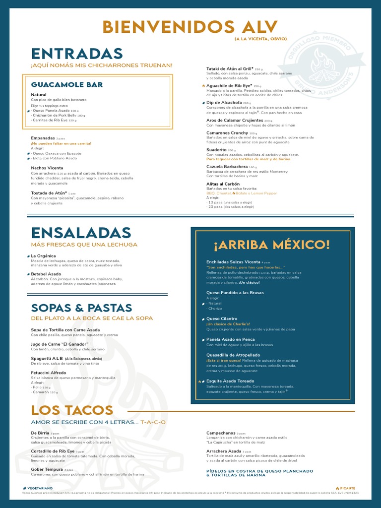 LV Menu Alimentos-CANCUN | PDF | Salsa | Parilla