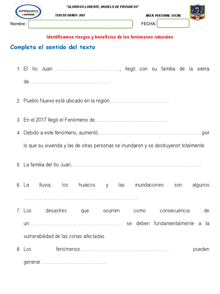 Fenomenos Naturales 1 | PDF