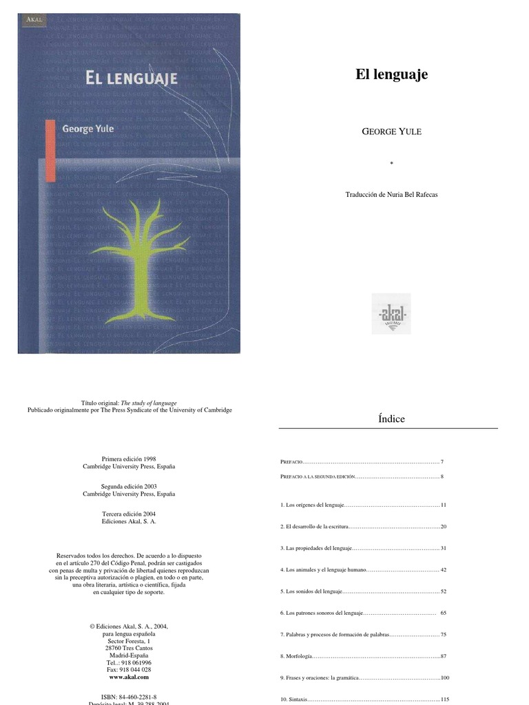 El Lenguaje - George Yule - CapÃ Tulo III | PDF
