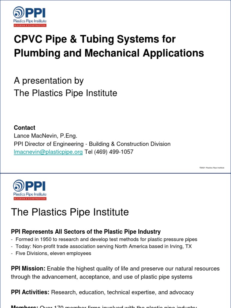 BCD Presentation CPVC Pipe Tubing | PDF | Plumbing | Pipe (Fluid ...