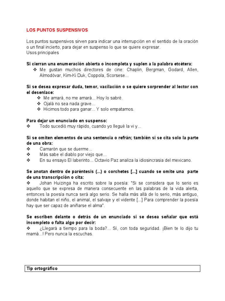 Los Puntos Suspensivos | PDF | Coma | Comillas