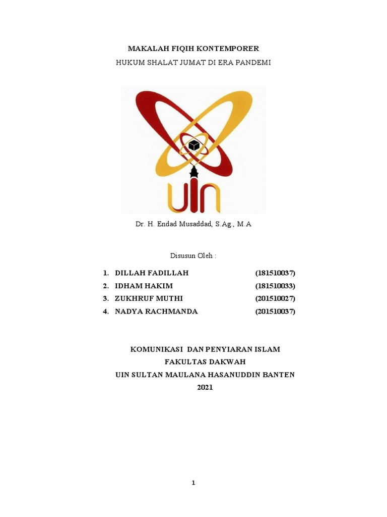 Makalah Fiqih Kontemporer | PDF Makalah Fiqih Kontemporer | PDF
