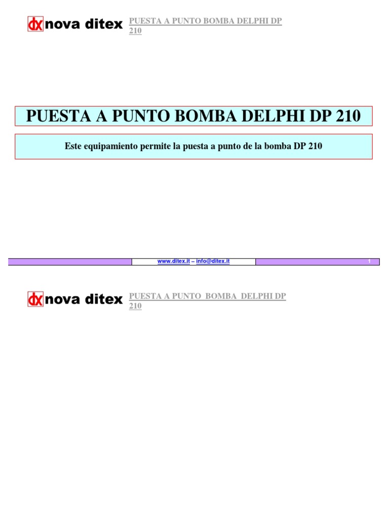 Dokumen - Tips - Puesta A Punto Bomba Delphi DP 210 XN Novaditexespanaesresourcescap08dp210pdf ...