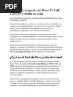 (PCL-R) Escala de Evaluación Hare Revisada | PDF | Psicopatía | Sicología