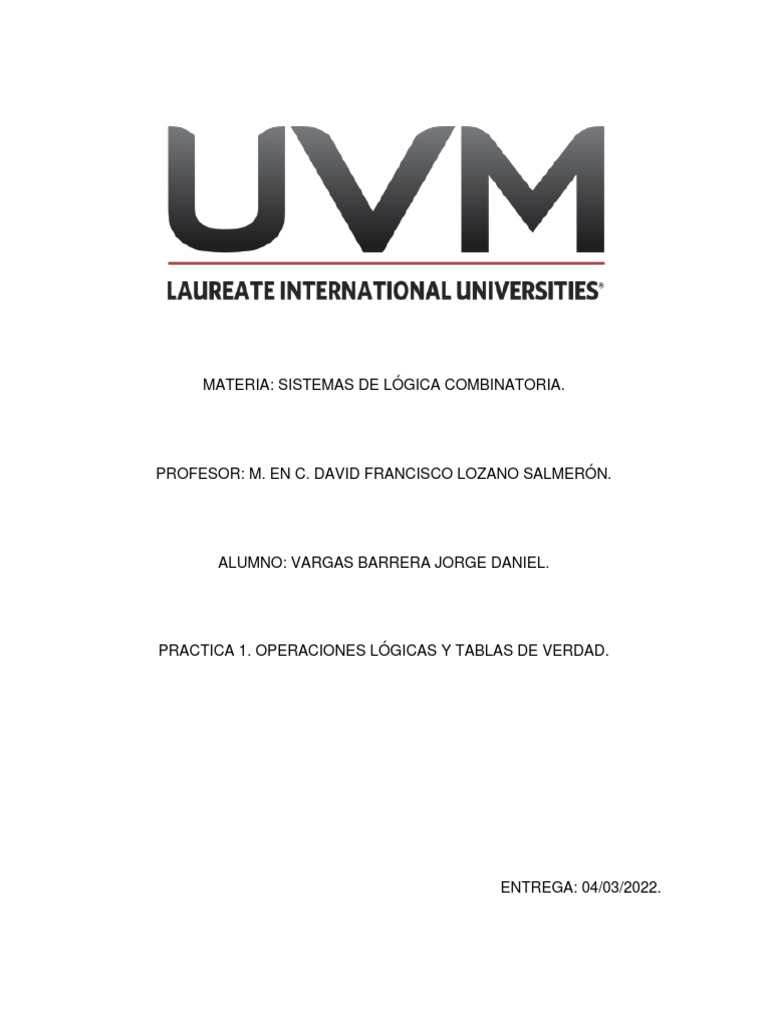 Operaciones Lógicas y Tablas de Verdad | PDF | Puerta lógica | Electricidad
