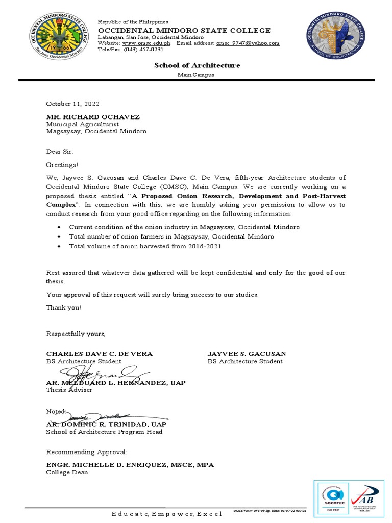 Letter Mao Magsaysay | PDF