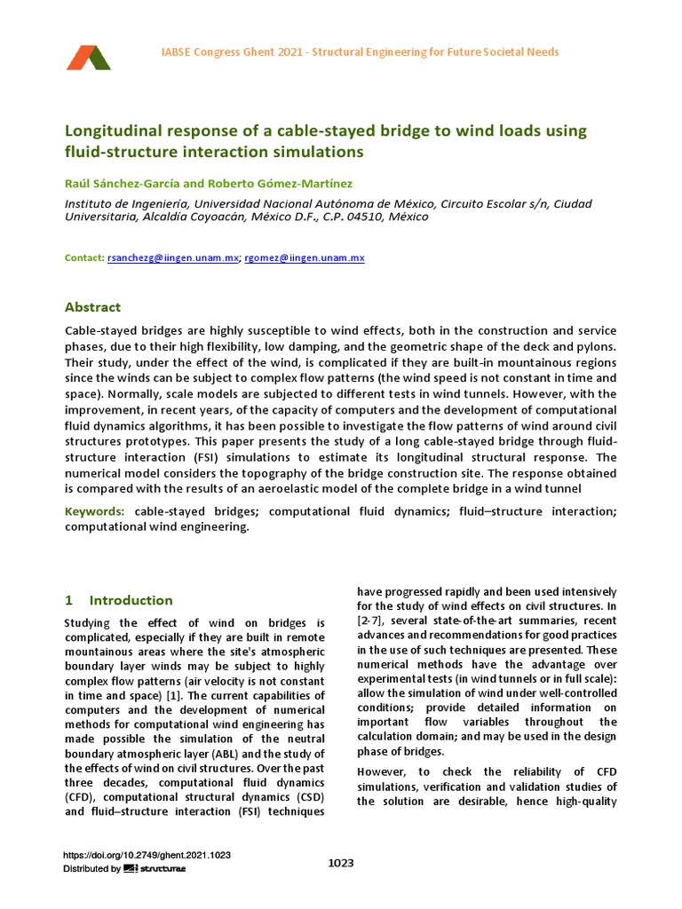 3 - Longitudinal Response of A Cable-Stayed Bridge To Wind Loads Using ...