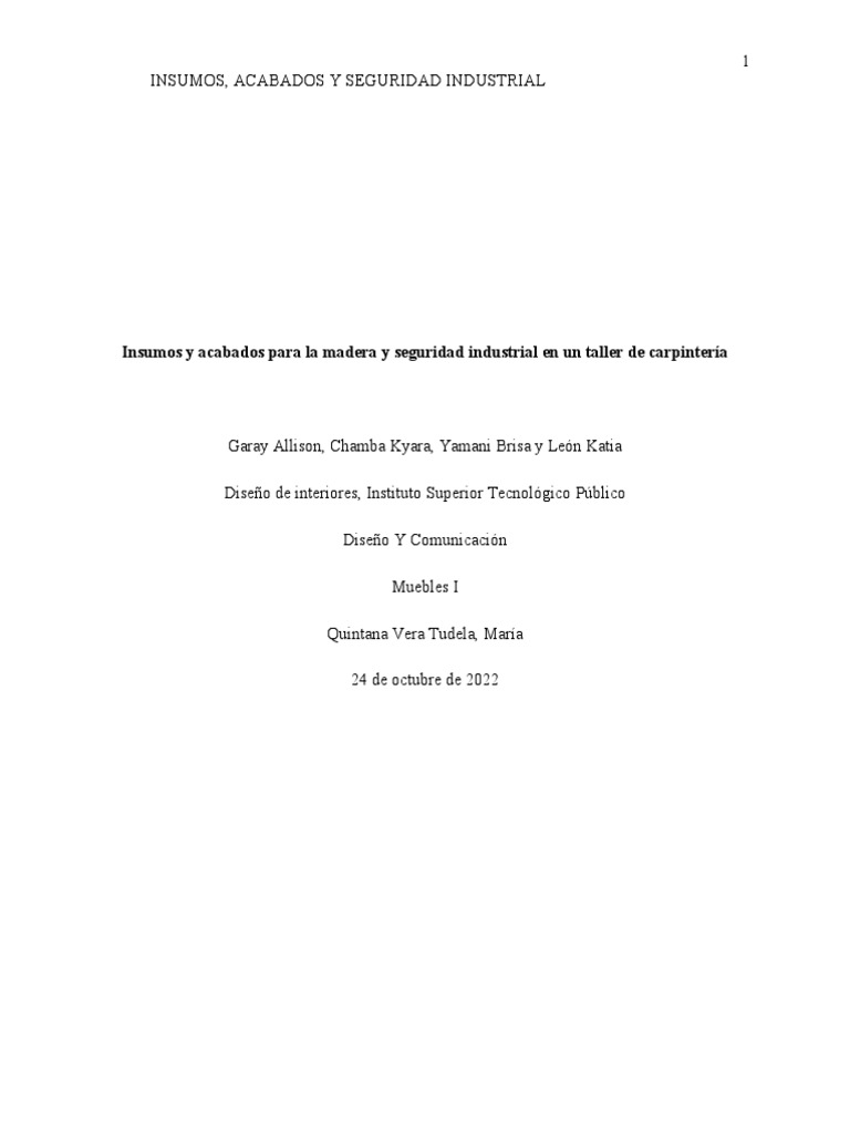 Monografía | PDF | Madera | Carpintería