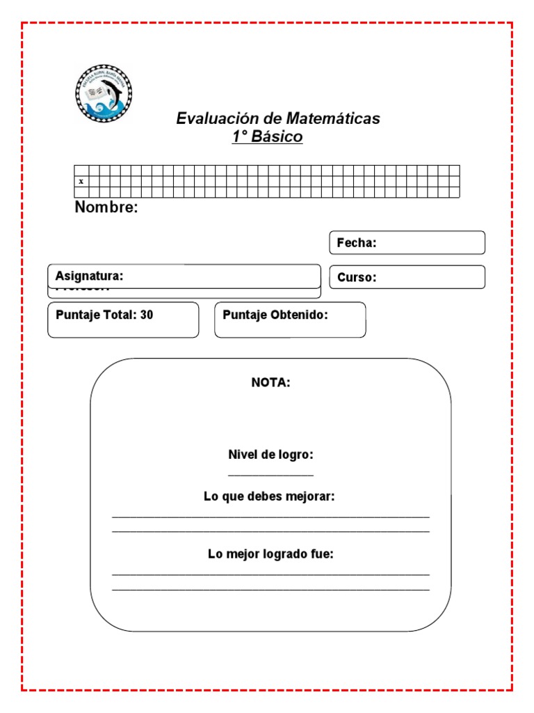 Evaluación 4 Matemáticas 1 Básico Pdf