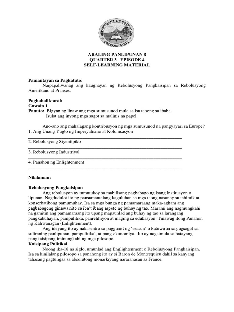 Ap8 Q3 Ep 4 SLM | PDF Ap8 Q3 Ep 4 SLM | PDF