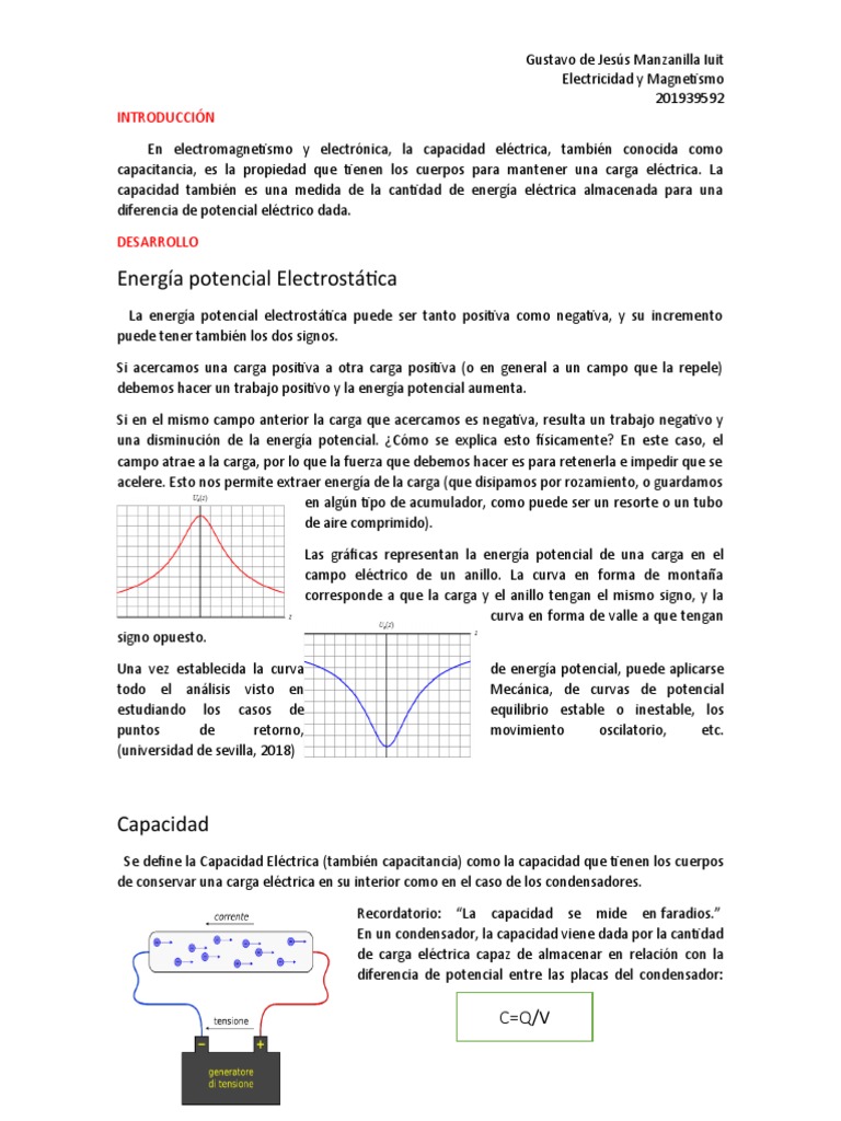 Ensayo U3 | PDF | Condensador | Dieléctrico