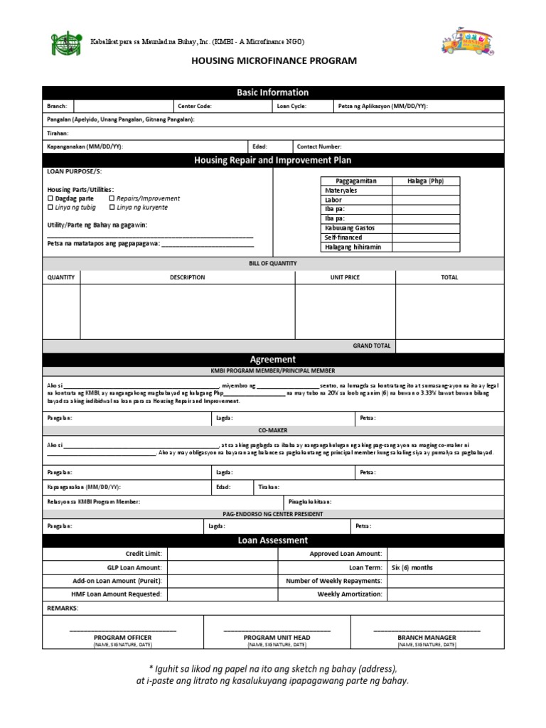 Housing Loan Form | PDF