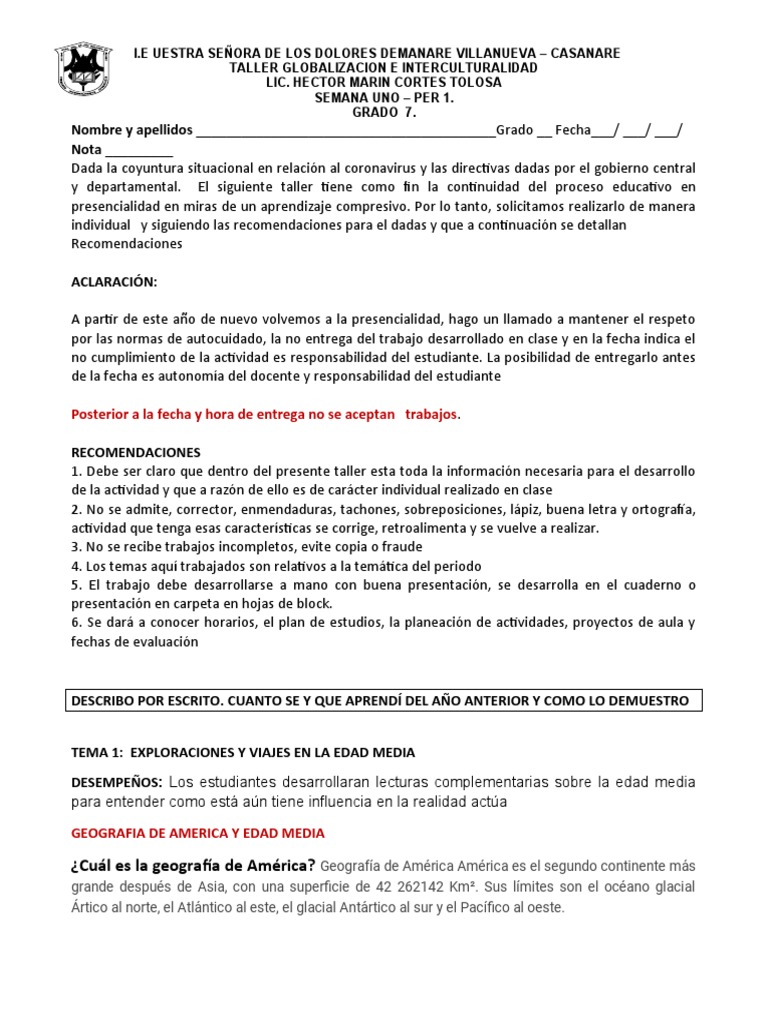 Guia G.I. SEMANA 1. 701, 702, 703, 704, 705. G.I. LIC H. Marin. 022 ...