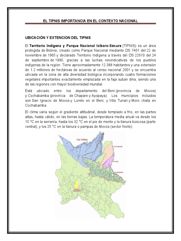 Importancia del TIPNIS en Bolivia | PDF | Política