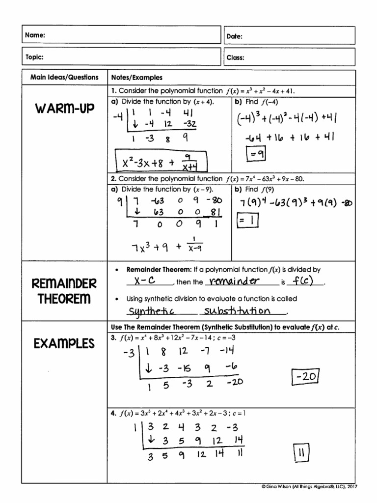 CW 6 - Answer Key | PDF