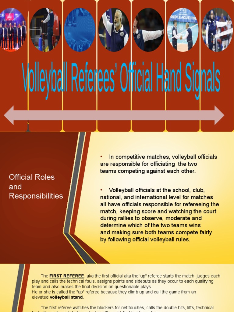 Session 9 Volleyball Officials Role, Hand Signals and Rules of The Game ...