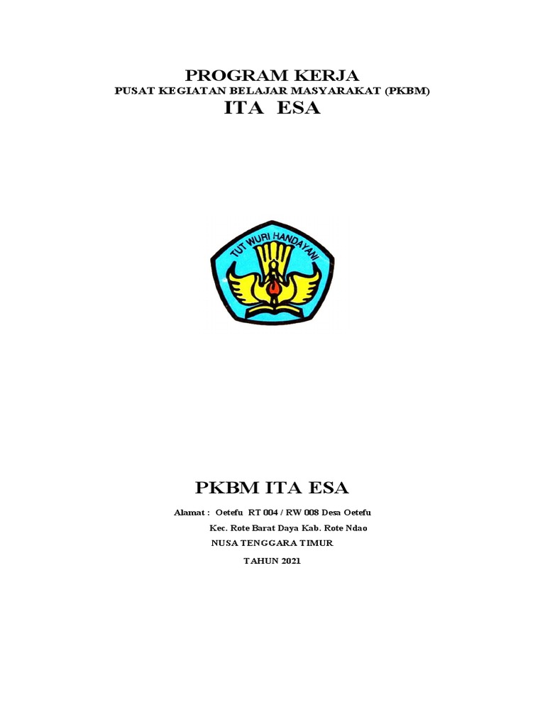 PROGRAM KERJA PKBM Ita Esa | PDF | Karier & Perkembangan