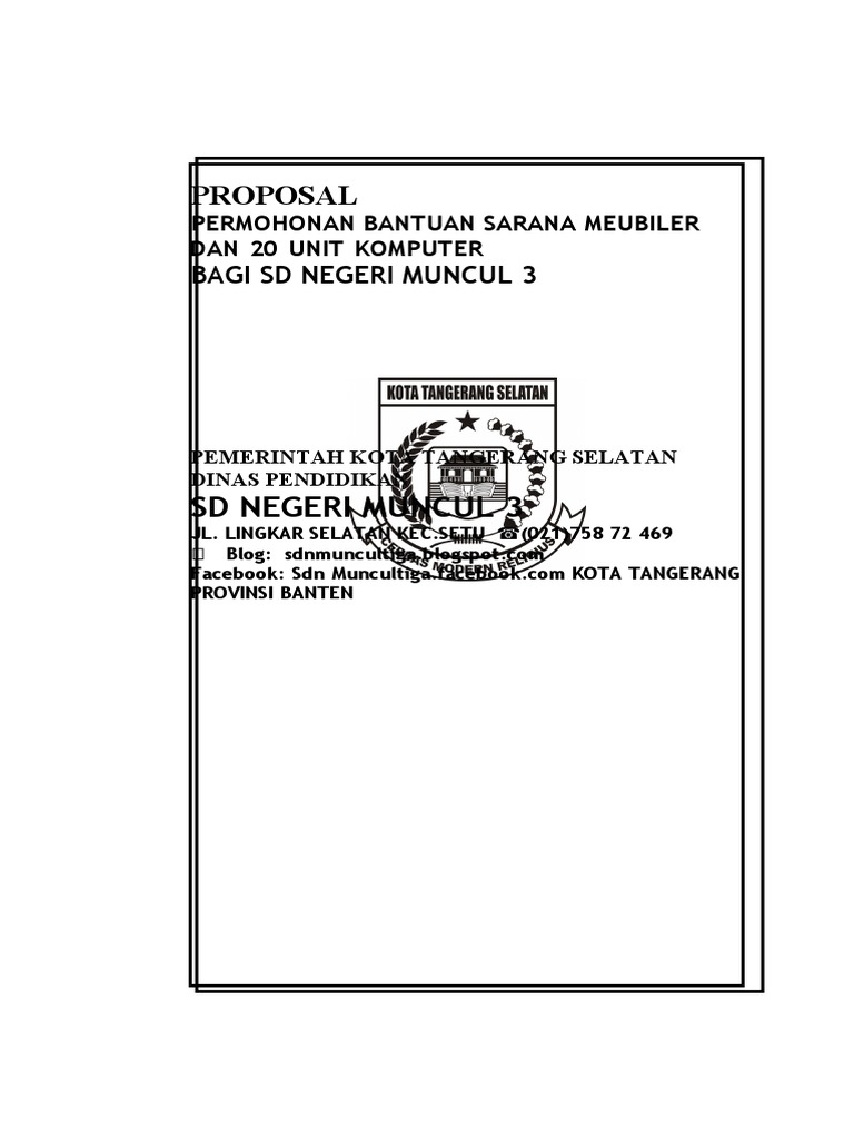 Contoh Proposal Bantuan Prasarana - Compress | PDF