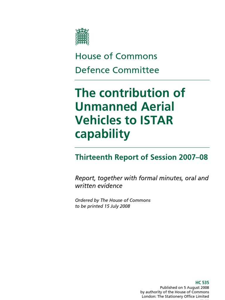 Istar and Uav | PDF | Unmanned Aerial Vehicle | Intelligence ...