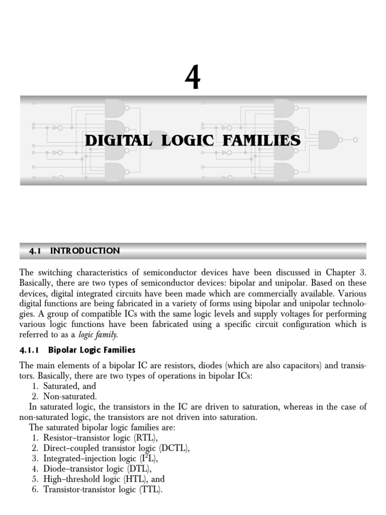 Logic Families | PDF | Logic Gate | Mosfet