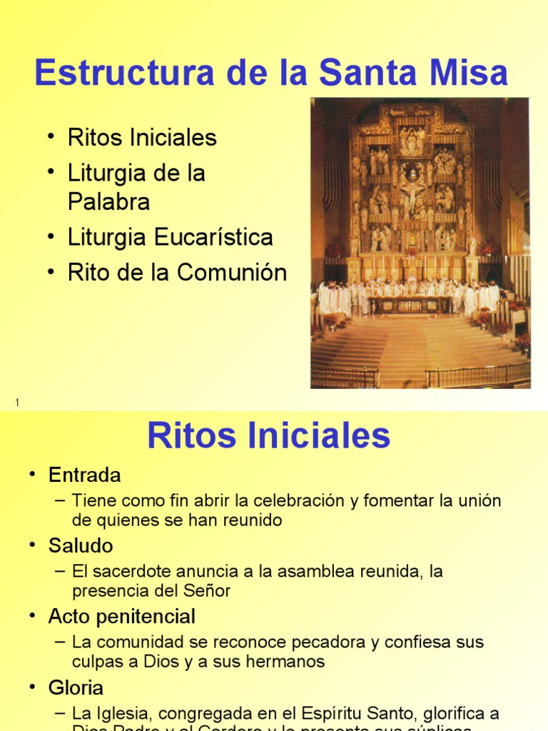 Estructura de La Santa Misa | PDF | Misa (liturgia) | eucaristía
