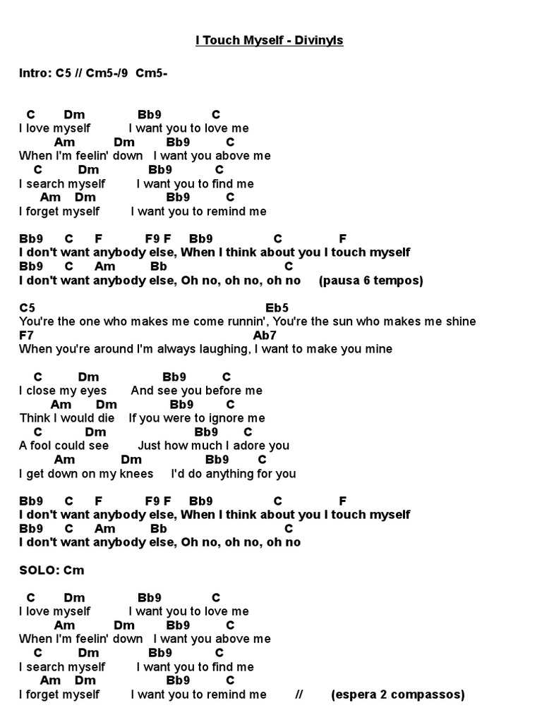 Divinyls - I Touch Myself | PDF | Songs Written | Number One Singles