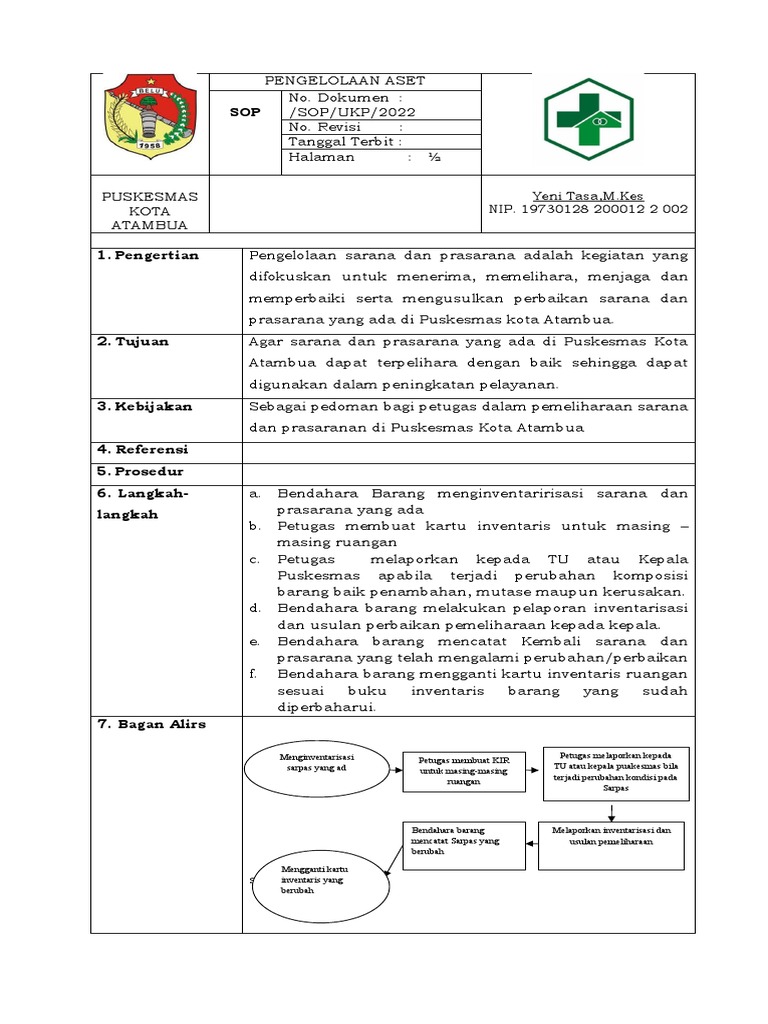 Sop Pengelolaan Aset | PDF