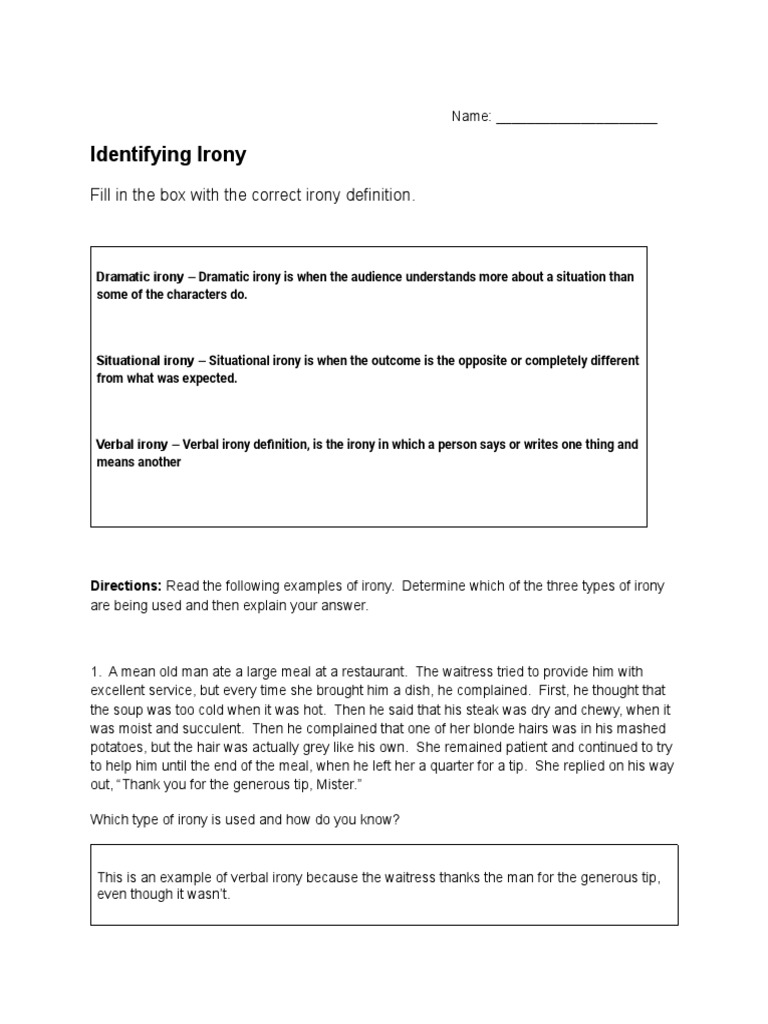 Three Types of Irony | PDF | Irony