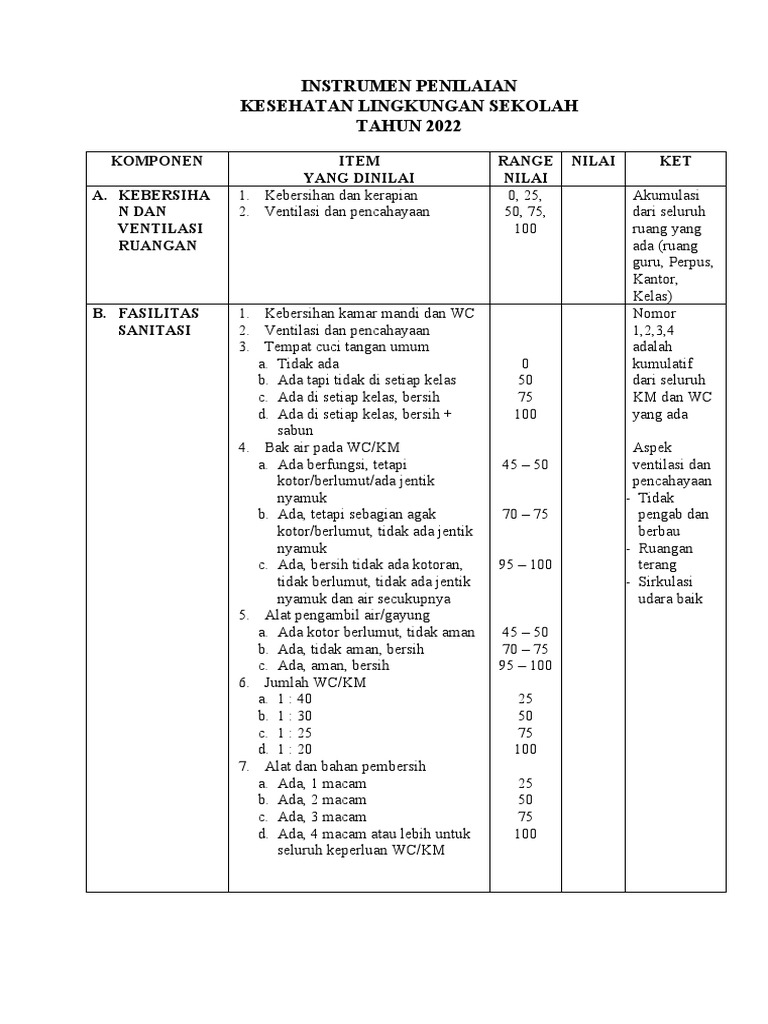 Instrumen Penilaian (Mauwa) | PDF
