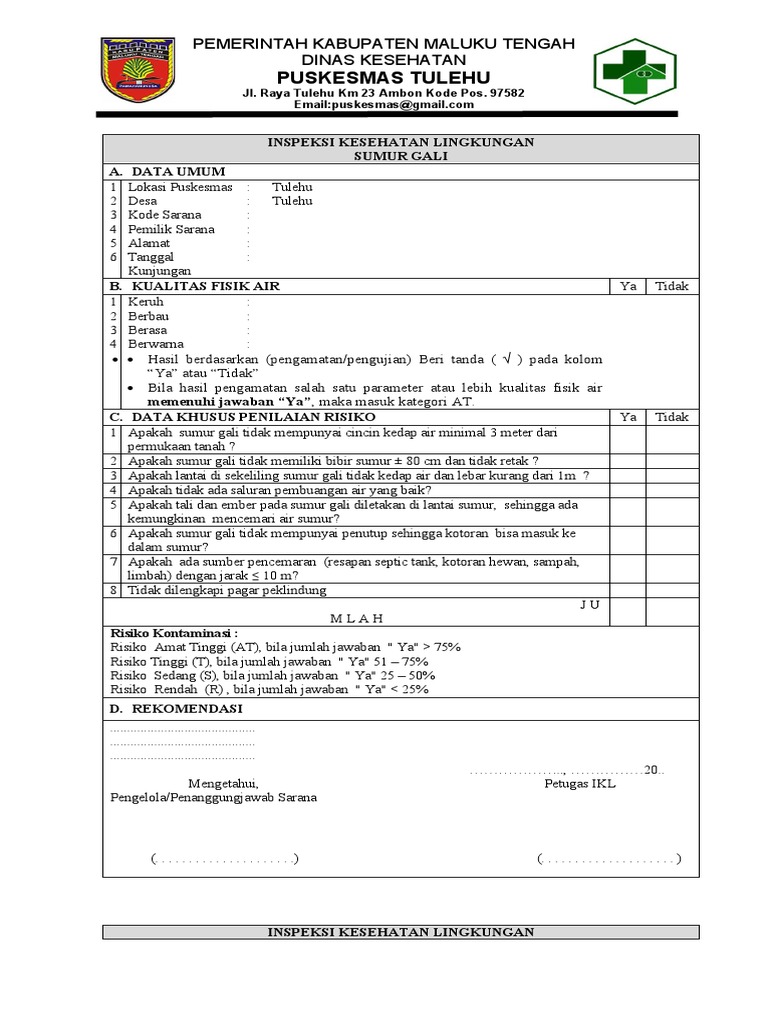 Form IKL-1 PKM Tulehu | PDF