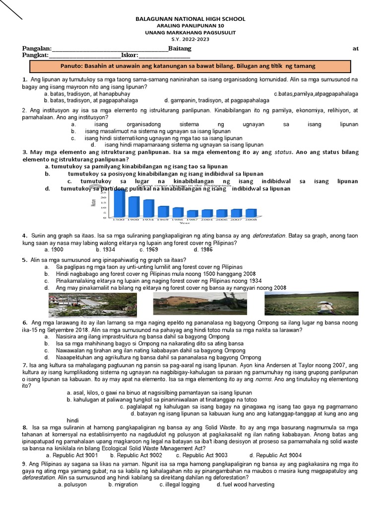Ap 10 Exam Final | PDF