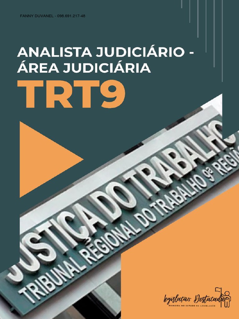 Capa - Ajaj Trt9 | PDF | Lei Civil (Lei Comum) | Direito Comum