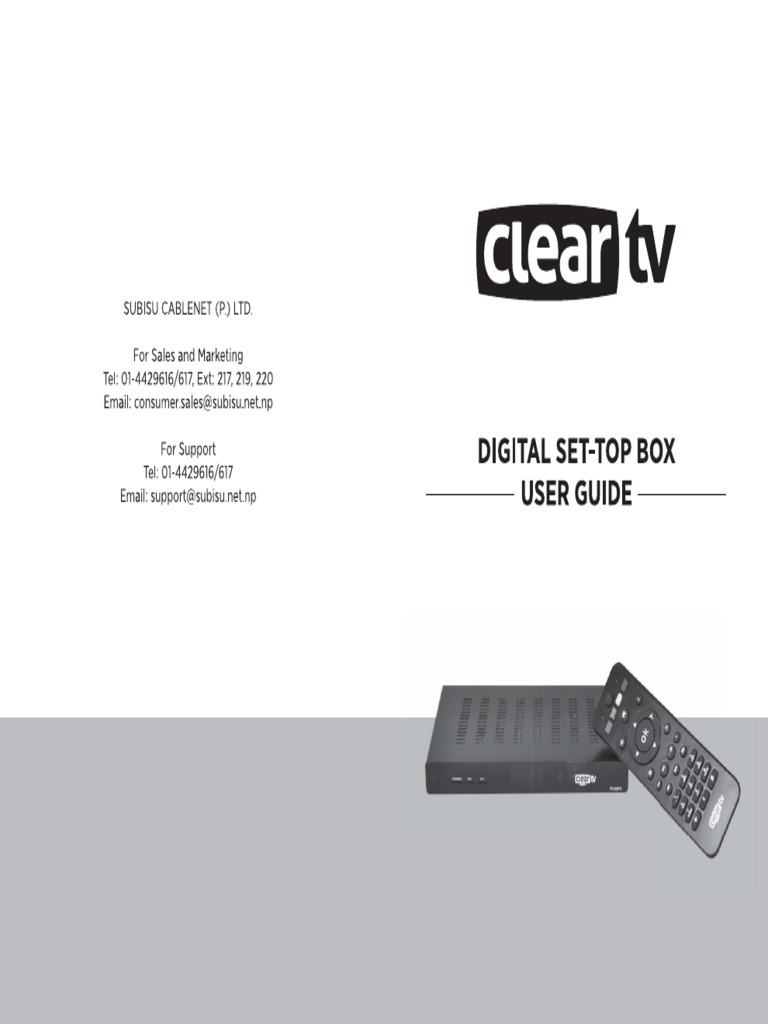 Clear TV Manual Book | PDF