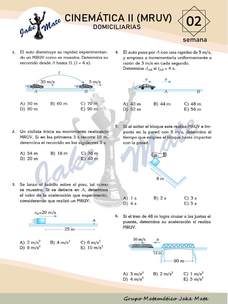 Clase 4 Mruv Ejercicios | PDF