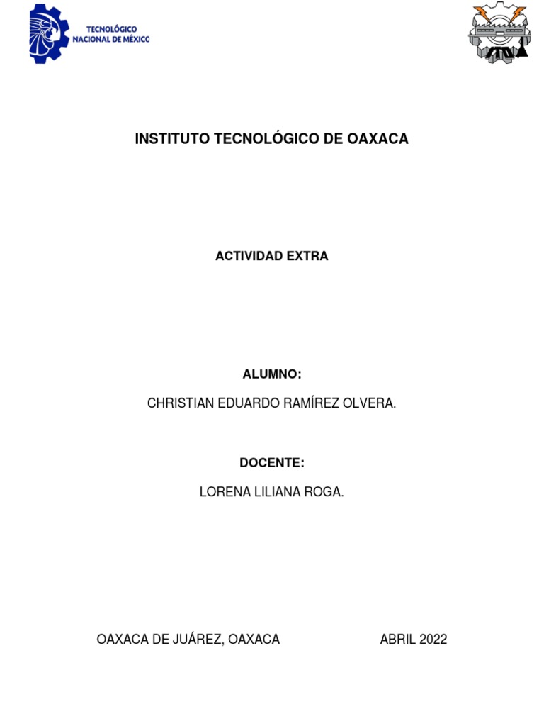 Actividad Extra - U2 - Ramirez Olvera Christian Eduardo - 2CB | PDF