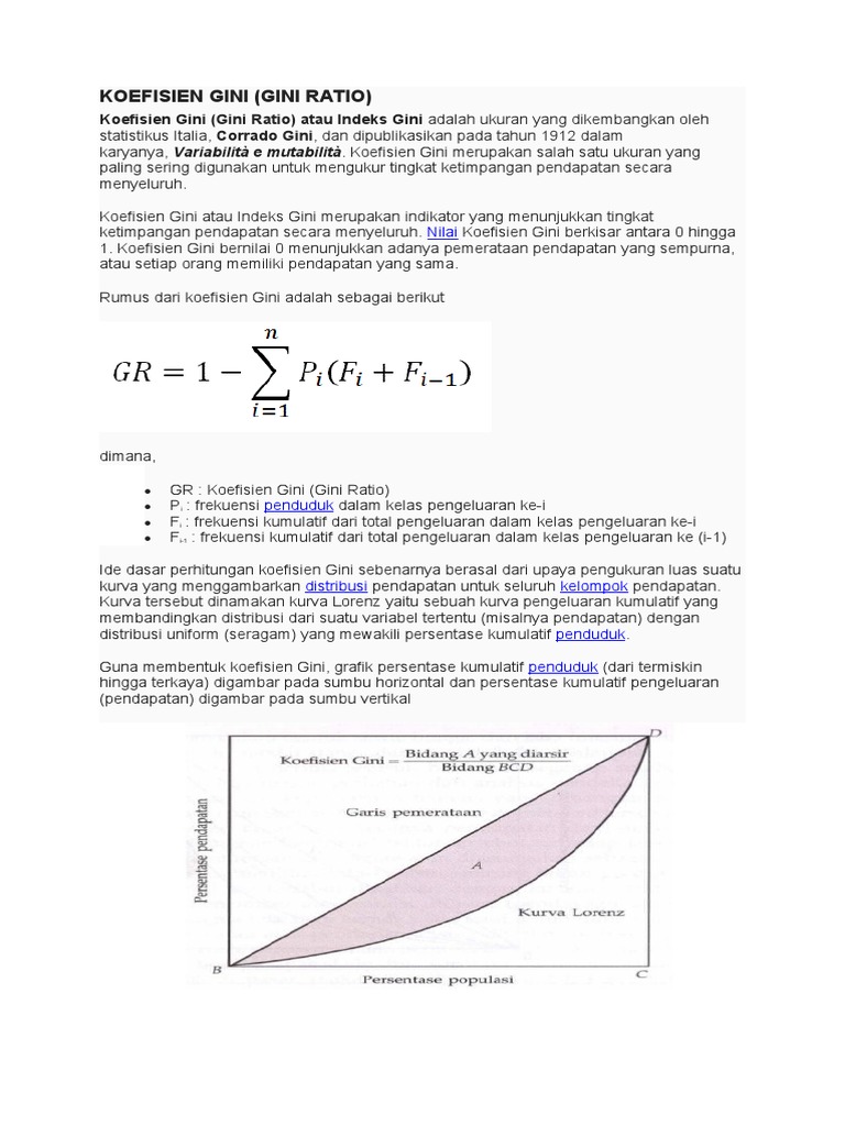 Koefisien Gini | PDF