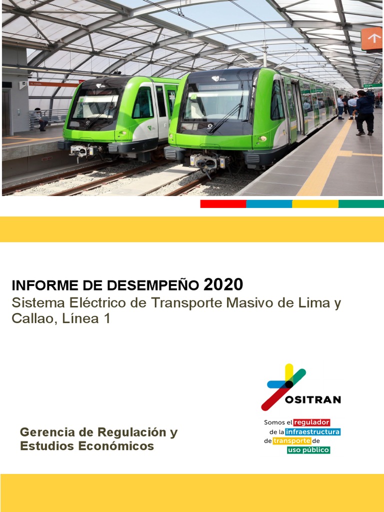 Informe Desempeño Línea 1 Metro Lima 2020 | PDF | Costo de la vida ...