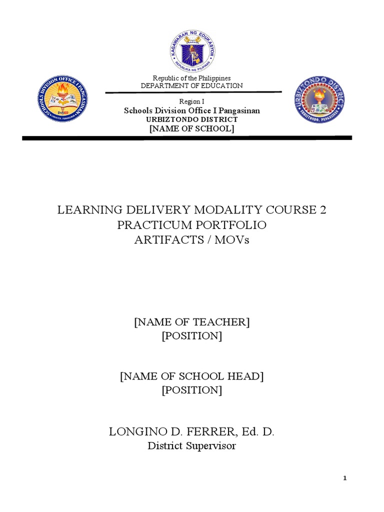 LDM Portfolio Template For Teachers 1 | PDF